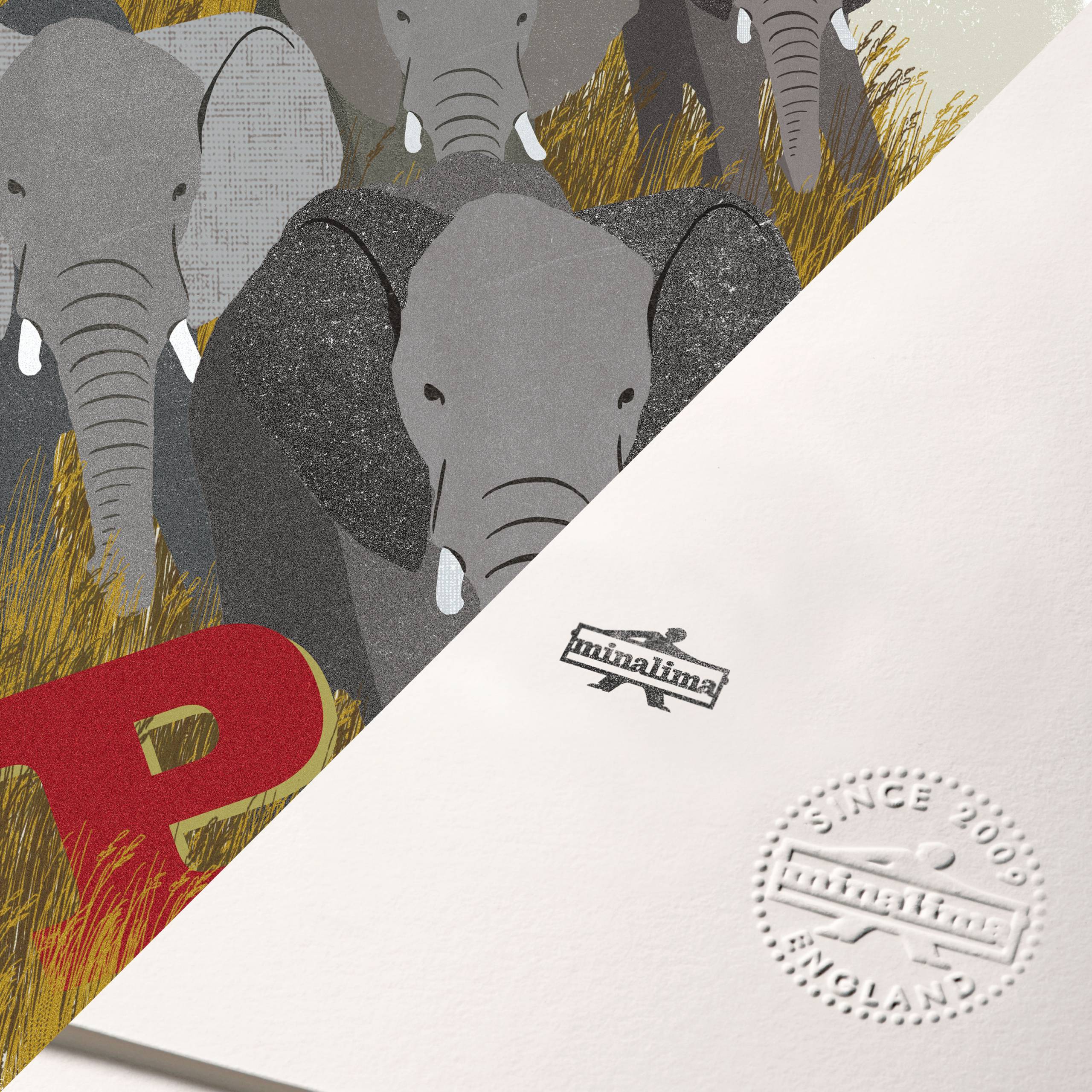 A Parade of Elephants Print - MinaLima