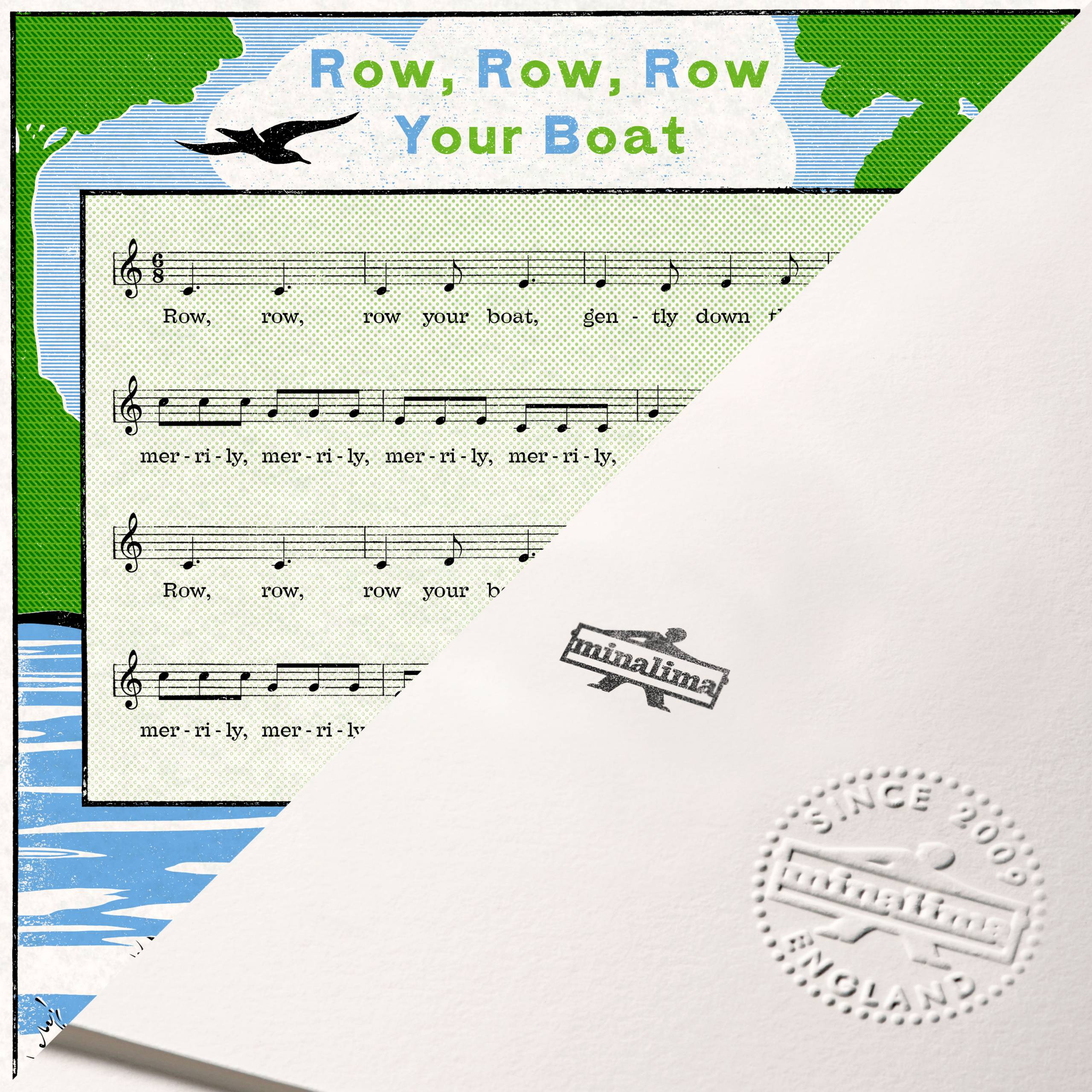 Row, Row, Row Your Boat - Nursery Rhyme Print - MinaLima