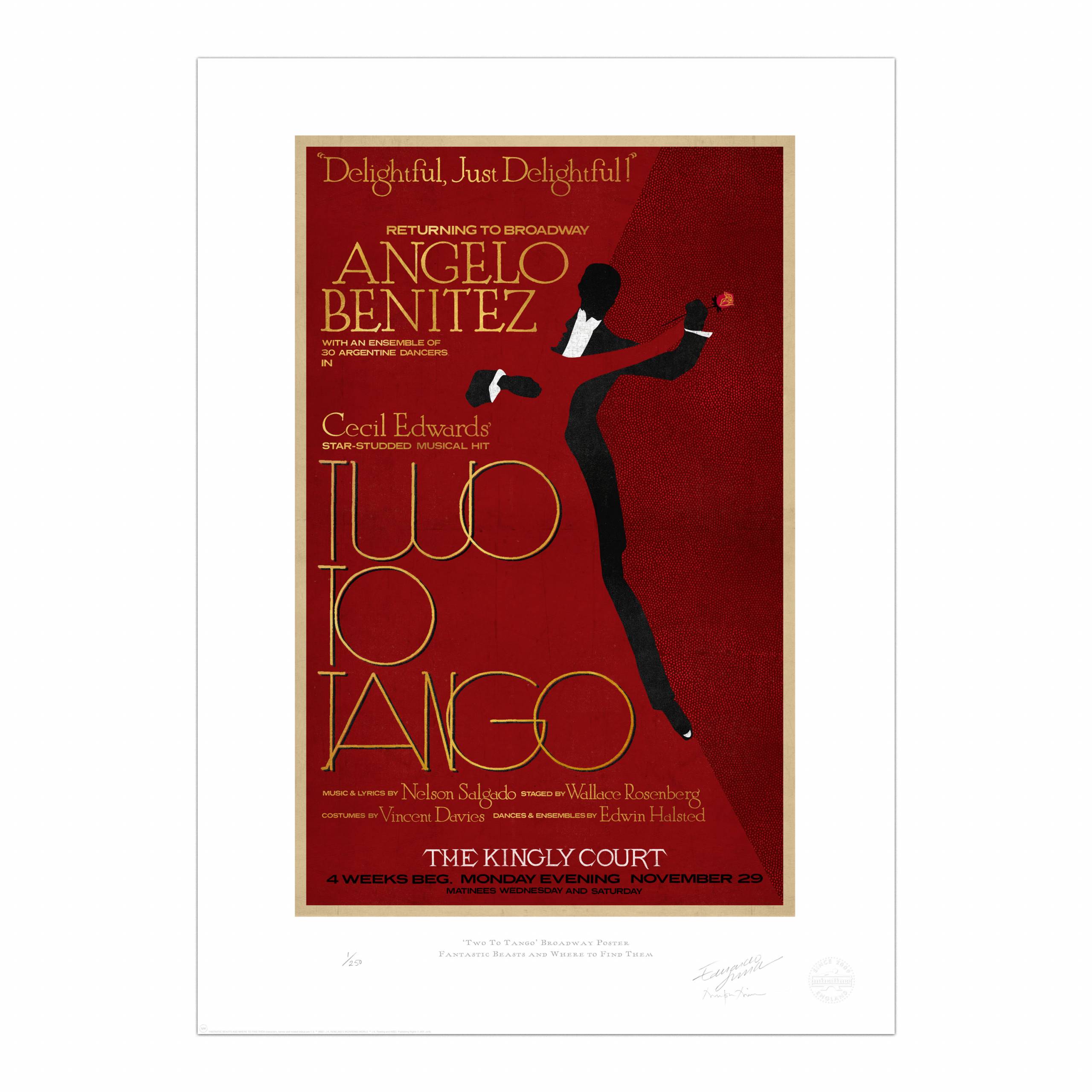 ‘Two To Tango’ Broadway Poster - MinaLima