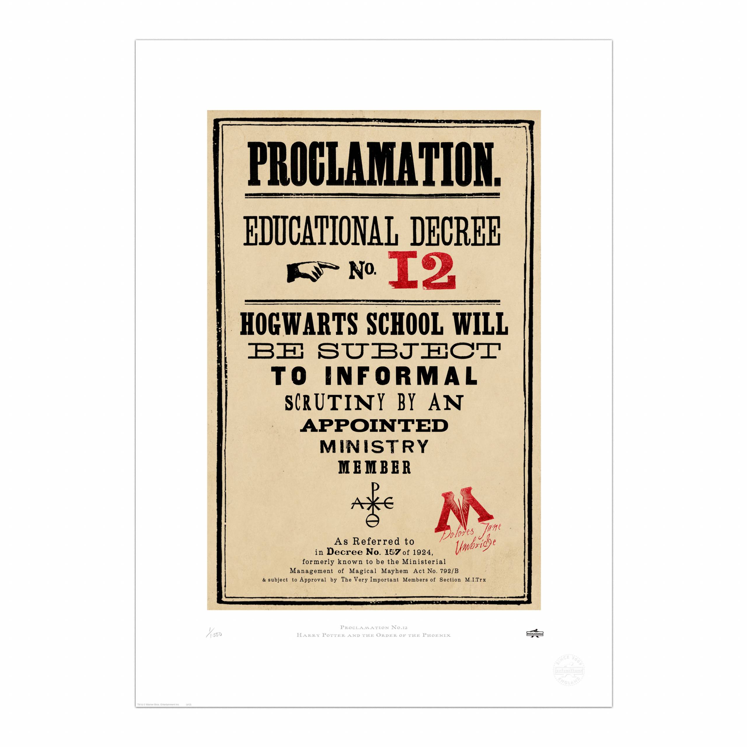 Proclamation No.12 - MinaLima Proclamation No.12 - MinaLima